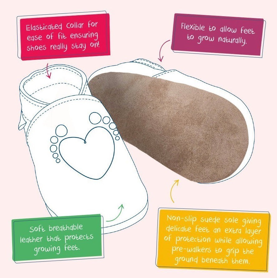 Krabbelschuhe | Milky Way Tan Suede | Inch Blue – Kinderkram Linz